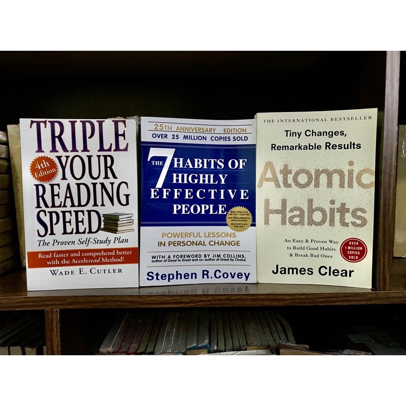 Trio Atomic Habits + The 7 Habits of Highly Effective People + Triple ...