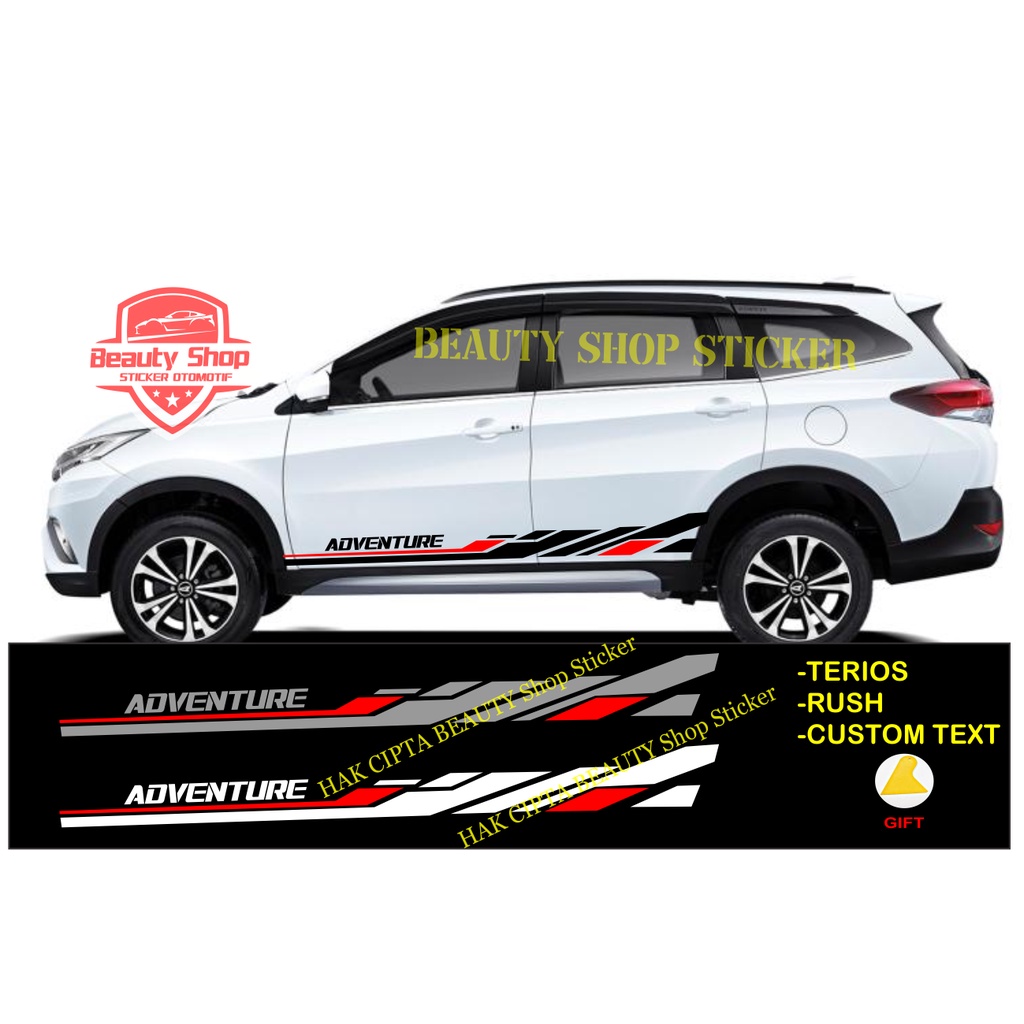 Car Sticker terios rush adventure cutting Car Sticker toyota daihatsu ...