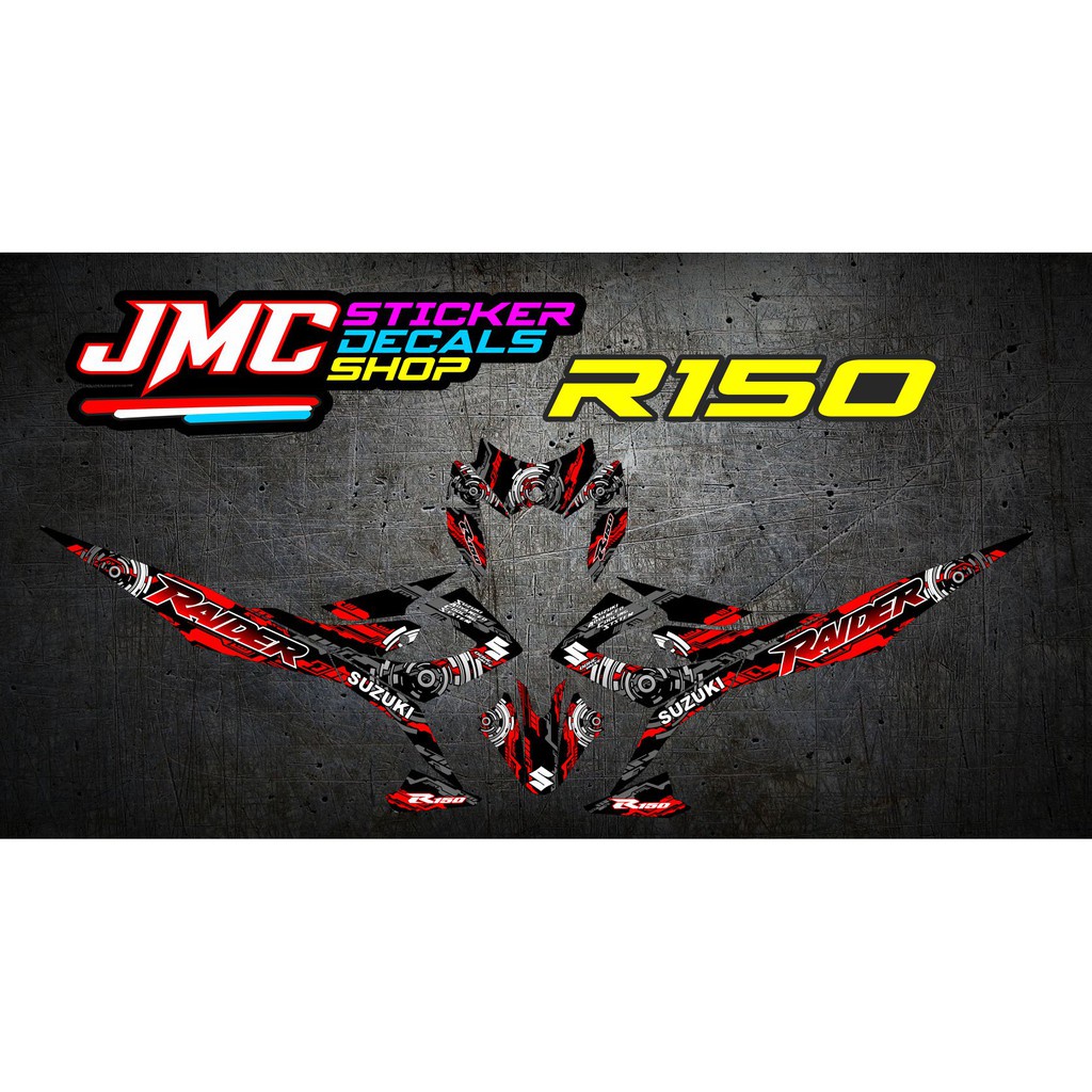 RAIDER 150 CARB FULL DECALS PRINTED LAMINATED QUALITY STICKER 2ND BATCH ...