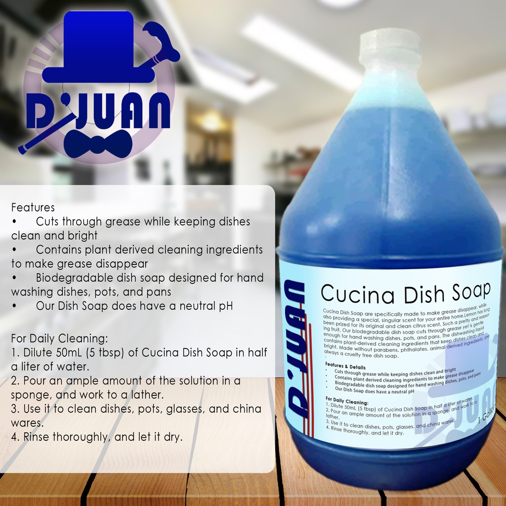 DJuan Cucina Dish Soap - 1 Galon ( Dishwashing Liquid) | Shopee Philippines