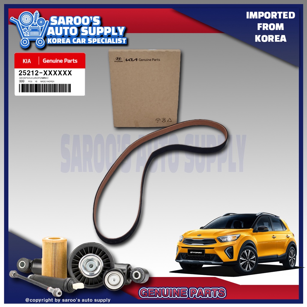 [Genuine] Drive Belt / Fan Belt For Stonic , 2020-2022 , Kia Rio 2017 1 ...