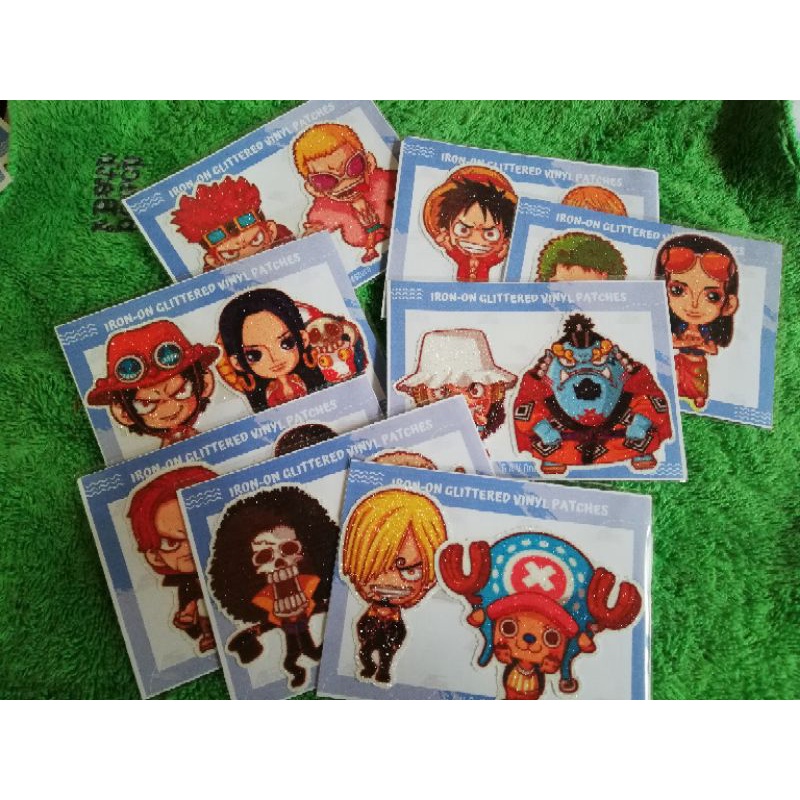 ONE PIECE - Iron On Glittered vinyl patches | Shopee Philippines