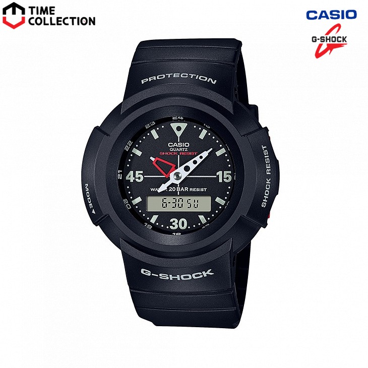 Casio G-shock AW-500E-1EDR Digital Analog Rubber Strap Watch For Men ...