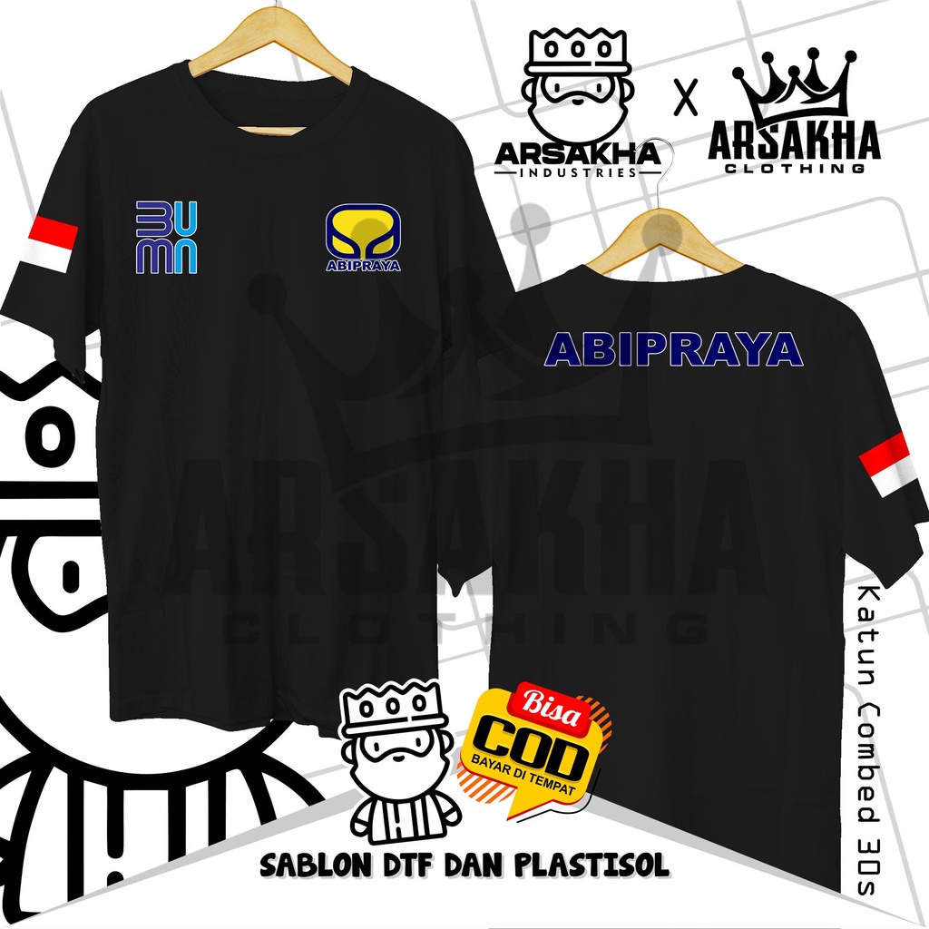 T-shirt BUMN Abipraya PT Brantas Abipraya (Persero) V2 Cotton Combed ...
