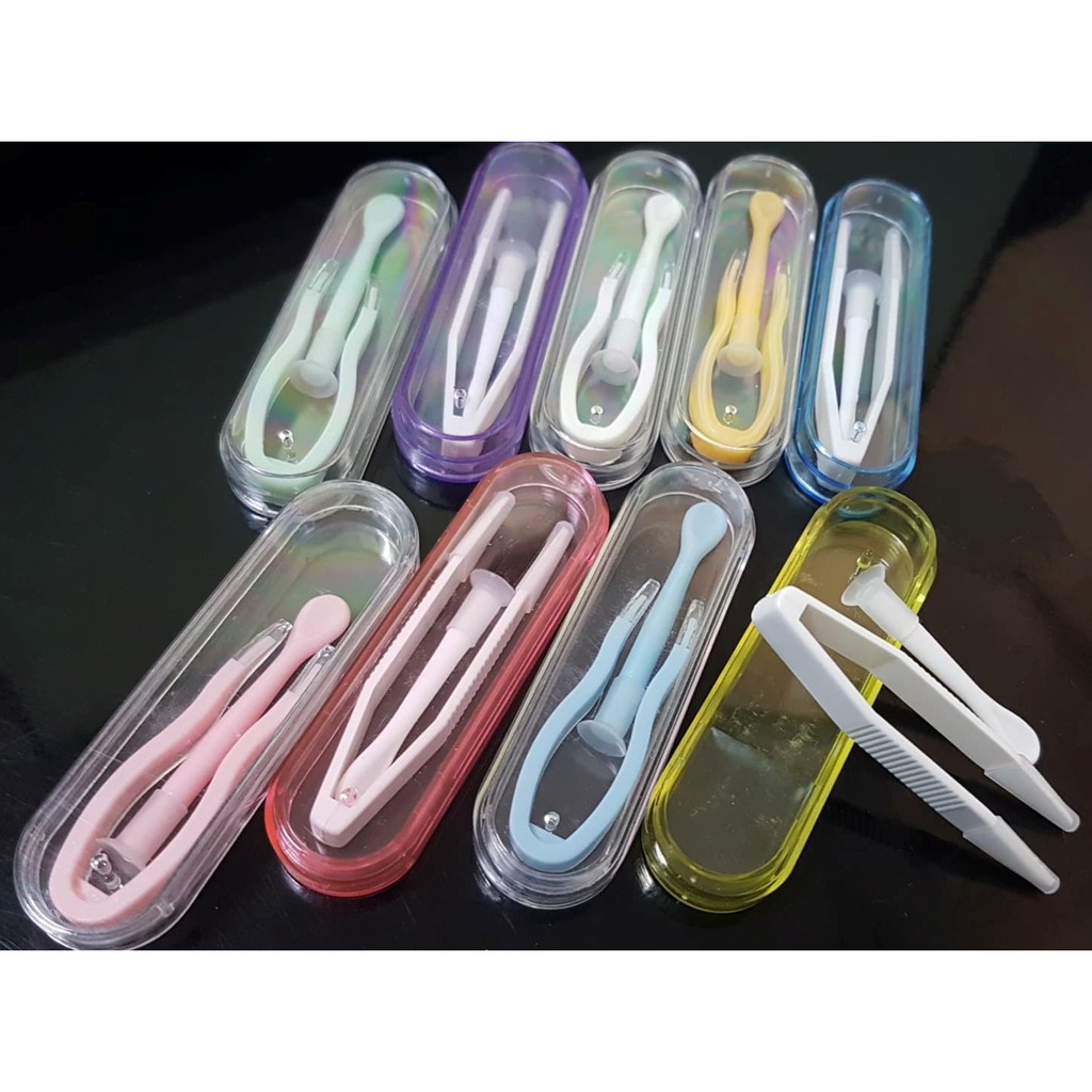 Contact Lens Tweezers and Clip with Case | Shopee Philippines