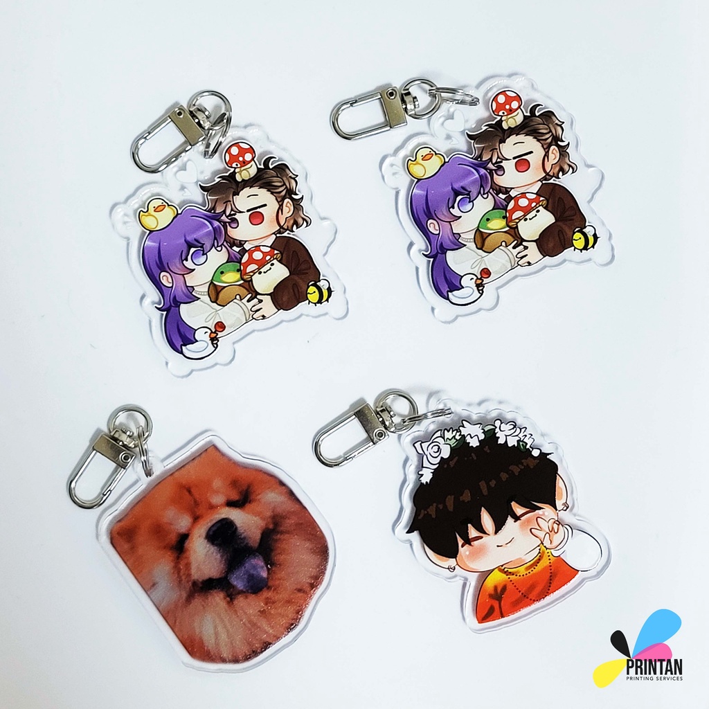 Customized UV Printed Acrylic Keychain with premium clasp (Double Sided ...