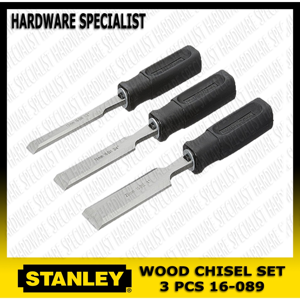 Stanley Wood Chisel Set 3 Pcs 16-089 Original Authentic | Shopee ...
