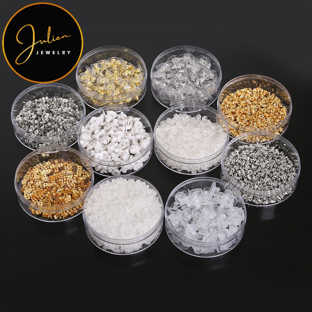 Julien Earrings Knot/Stopper/Plugs Pakaw Gold Silver Rubber Bell Type ...