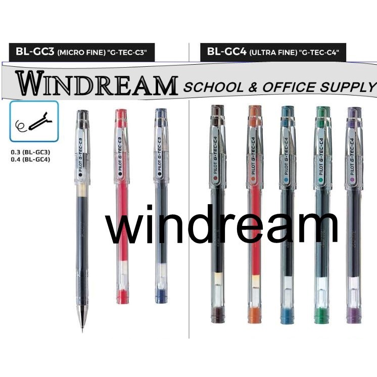 Pilot G-Tec C3 C4 Pens Refills Sign Pen Gel Pen | Shopee Philippines