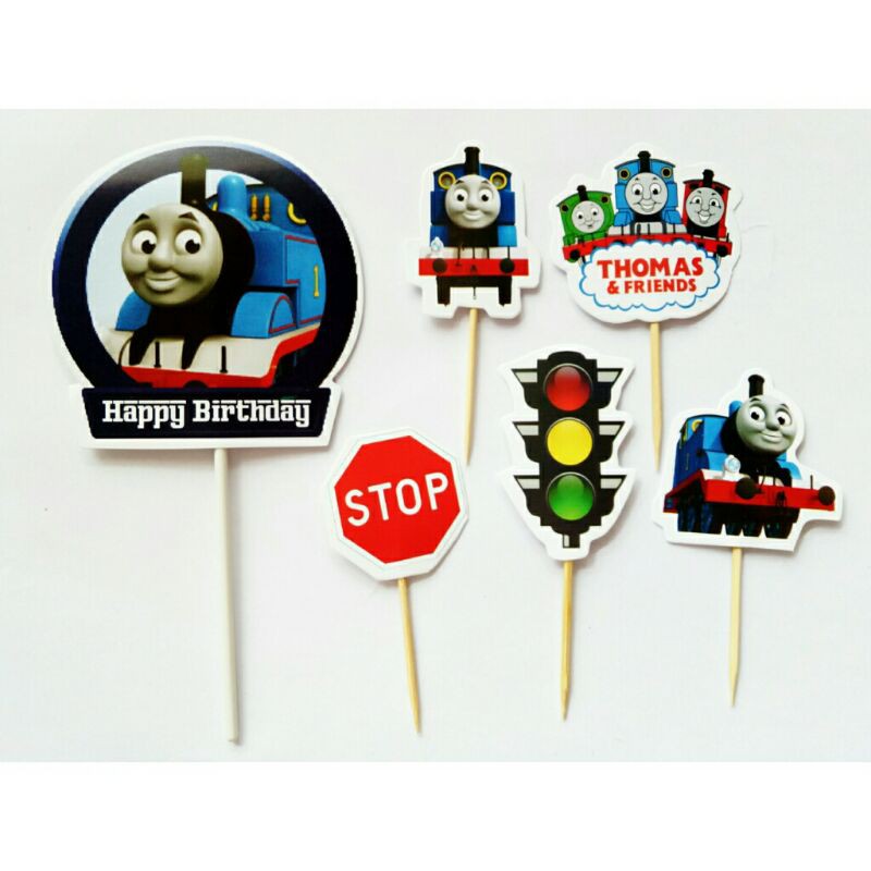 A set Of thomas and friends Character Birthday cake Toppers | Shopee ...