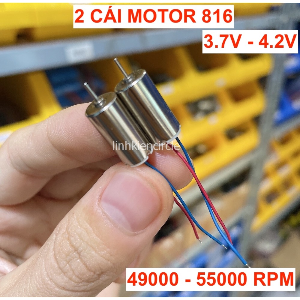 2 coreless motors 816 for mini model aircraft 3.7V - 4.2V speed 55000 ...