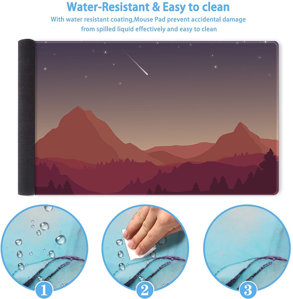 Gobi meteor Mountain Mouse Pad night view Extended Mousepad Large ...