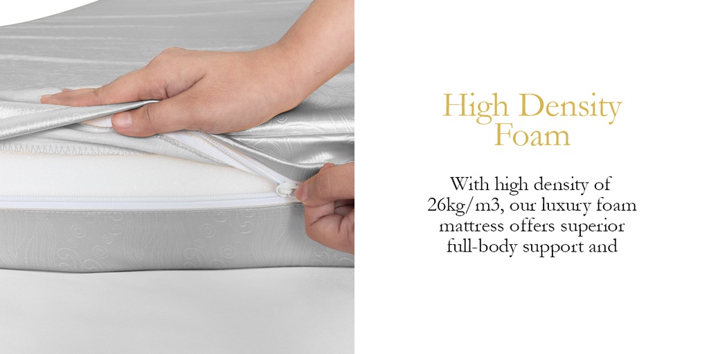 [6 Inches Foam] Home de Luxe 6 inches Premium High Density Foam ...