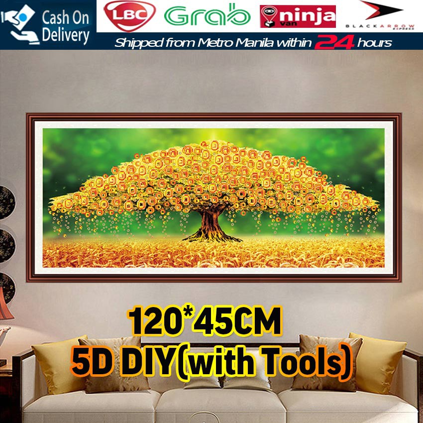 Diamond Painting 3D Money Tree Lucky Tree Rhinestone Painting Cross ...