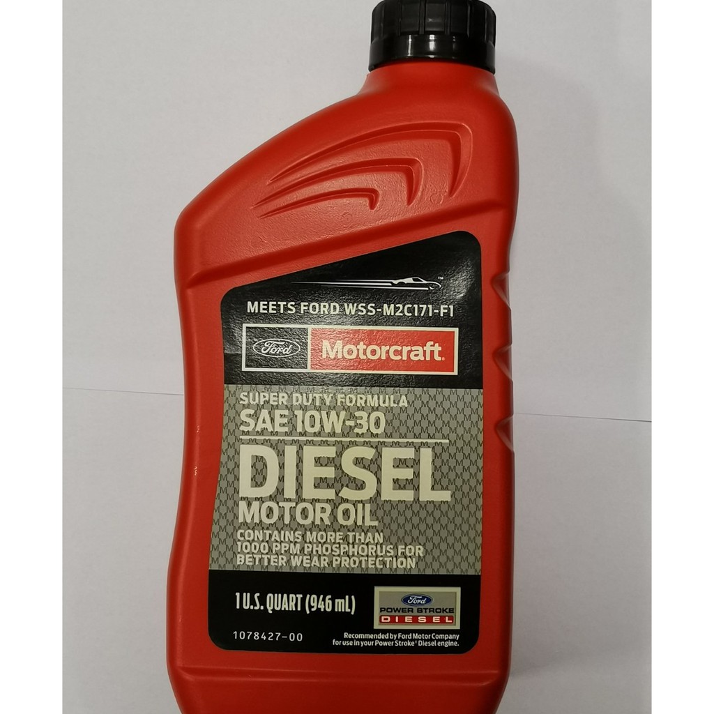 Motorcraft Sae 10W-30 Super Duty Diesel Motor Oil 1 US Quart 10W30 ...