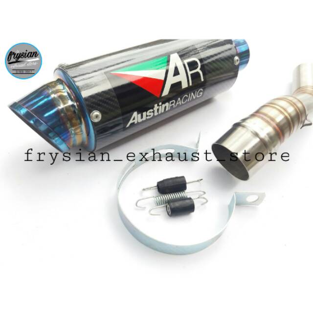 LOKAL Austin RACING GP2 BLUE CARBON SLIP ON CBR150R FACELIFT Exhaust ...