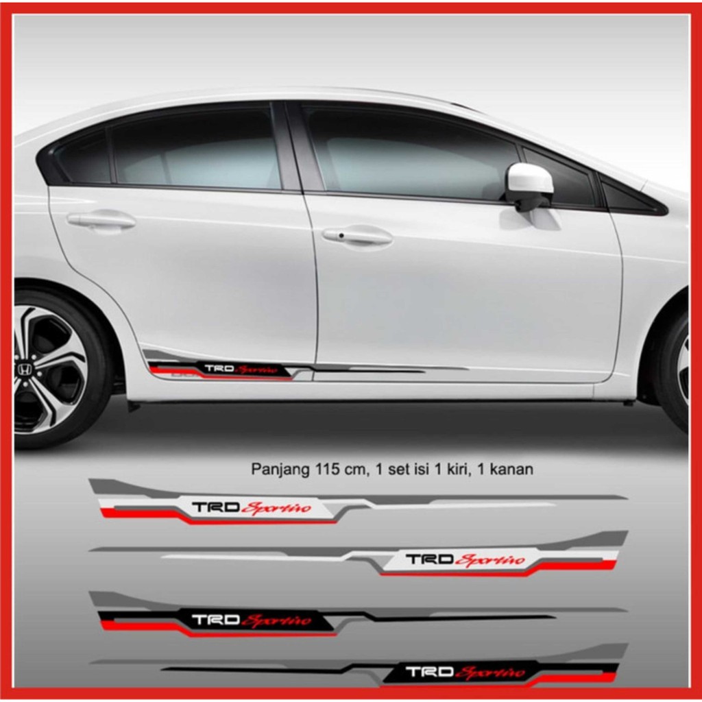 Trd Sportivo Body List Sticker Racing Strip Cutting Sticker Door Toyota ...