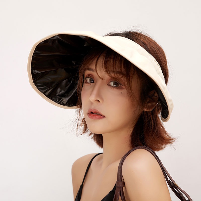 Sun hat shell shape Korean version foldable sweet headband hat outdoor ...