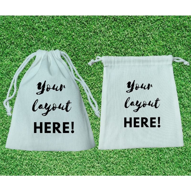 Customized/Personalized Canvas drawstring pouch/ gift bags /ecofriendly ...