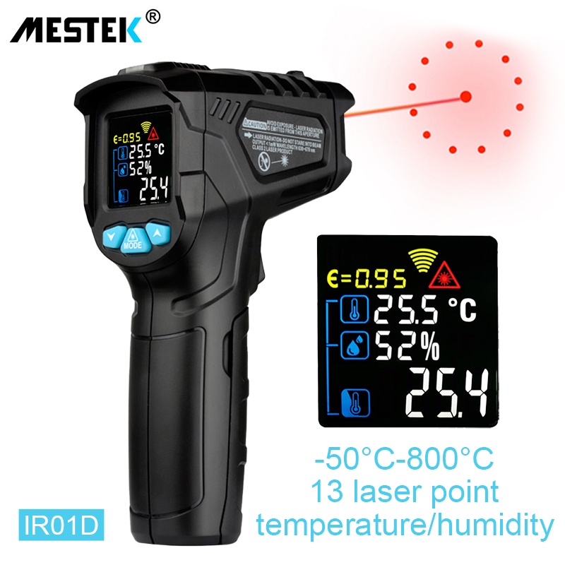 Infrared Thermometer IR03 Series 400C/600C Thermometer Emissivity ...