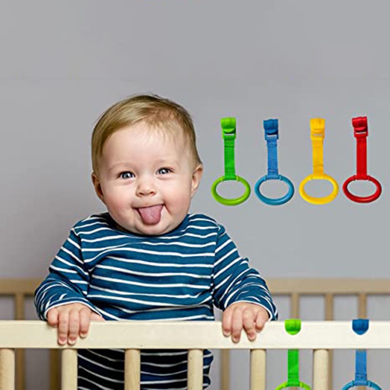 Baby Crib Auxiliary Standing Pull Loop Hook Safety Baby Hand Grip Loops ...
