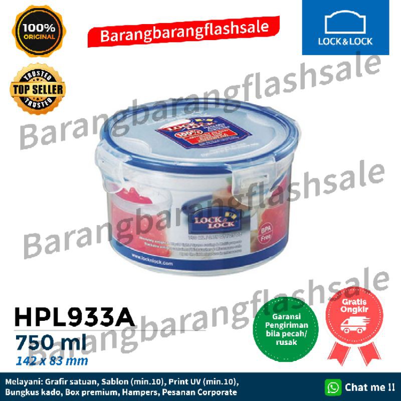 Lock n Lock Round Food Container 750ml - HPL933a Food Container jar ...
