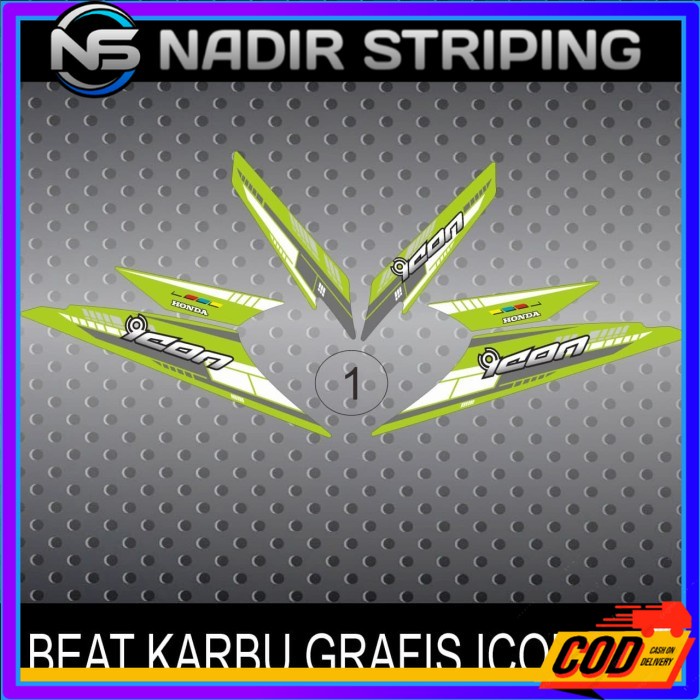 Honda BEAT Carbu Graphic ICON 001, STICKER STRIPING DECAL BEAT ...