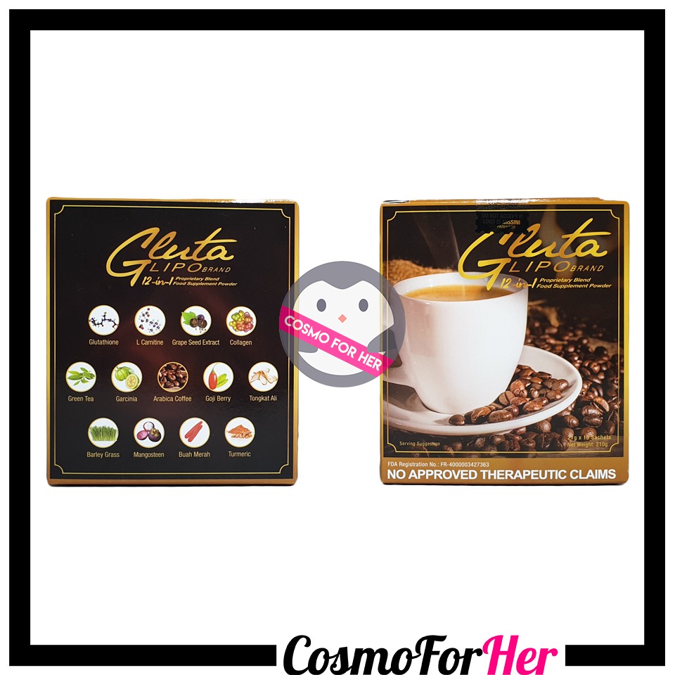 Authentic Gluta Lipo Coffee 10 sachets per box | Shopee Philippines