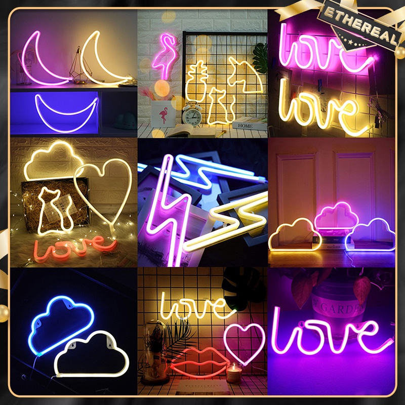 LED Neon Light Battery Fairy Light Party Christmas Decorative Night ...