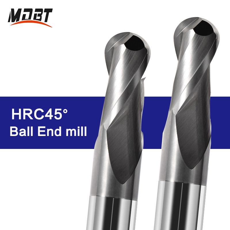 End Mill Milling Cutter HRC45 Ball Nose End Mill Cnc Router Bit Milling ...