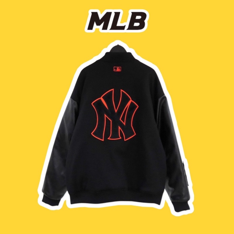 Bomber Varsity MLB Jacket Embroidered Logo Orange Color Hand ...