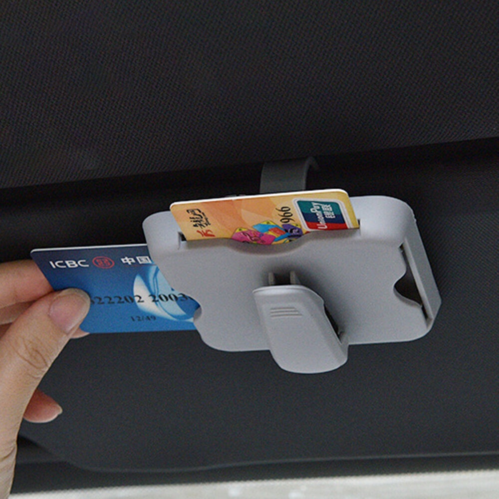 Multifunctional Car Card Holder Organizer Car Sun Visor Clip IC Card ...