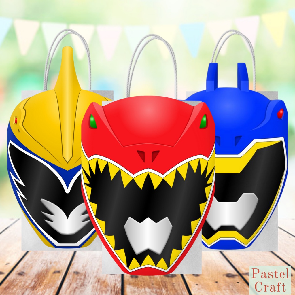 Power Rangers Dino Customized / Personalized Birthday Party Loot Bag ...
