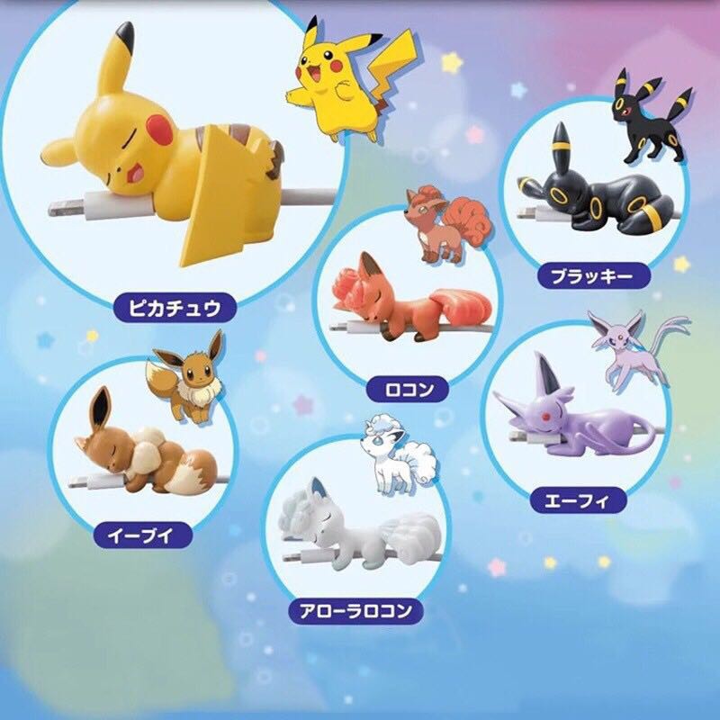 Pokemon Pikachu cartoon cable bite protector USB winder | Shopee ...