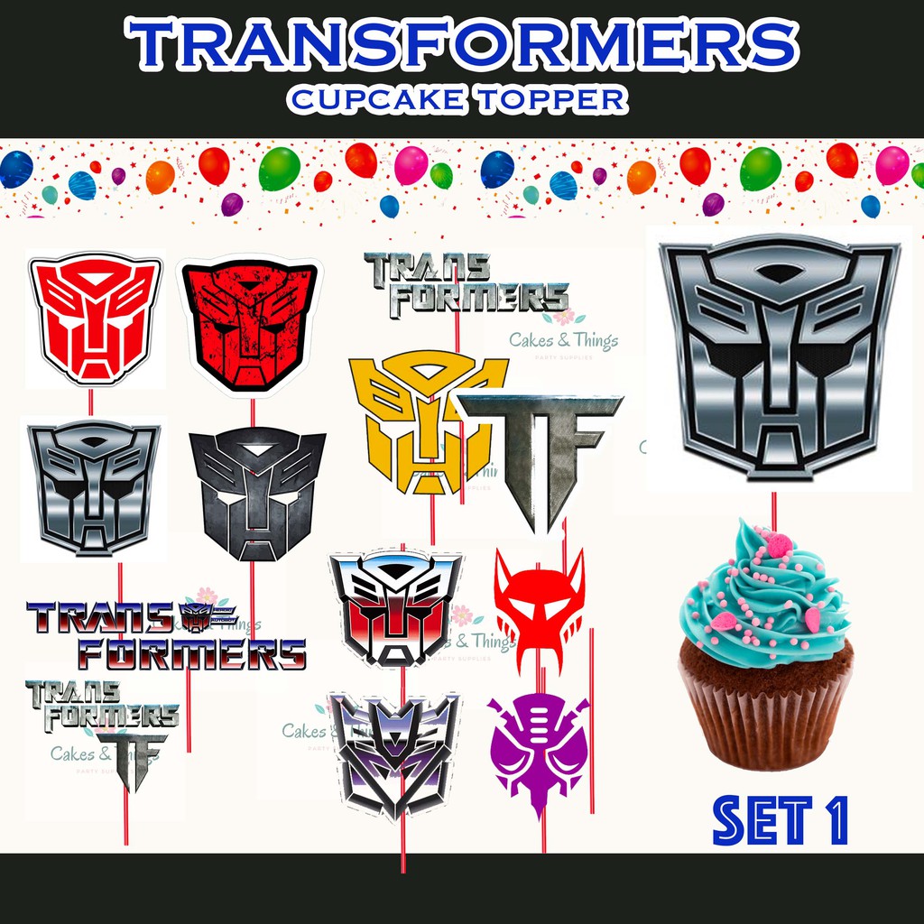 TRANSFORMERS Cupcake Topper 30 PCS | Shopee Philippines