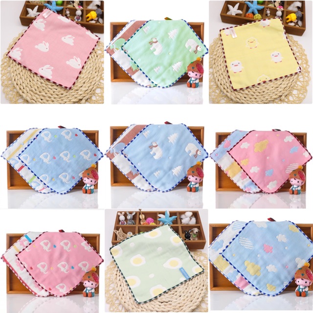 1 pcs 6 layer baby bibs face towel bimpo | Shopee Philippines