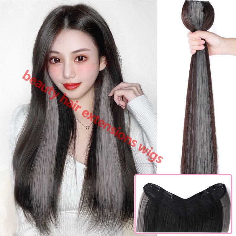 Wig Clip Hair Extension Super Thick 24 Inch Long Straight Hair Pieces ...