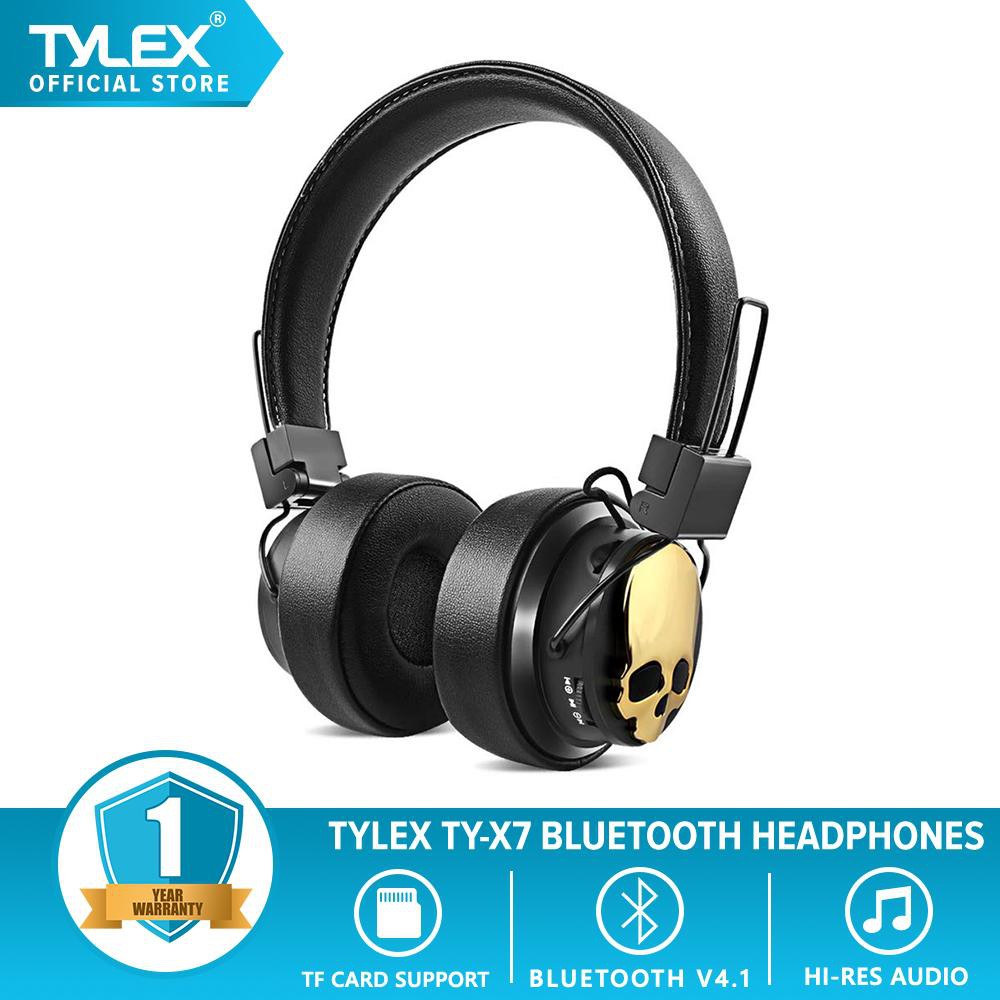 Tylex X7 Skull Design LED Wireless Foldable Headset with Built-in ...