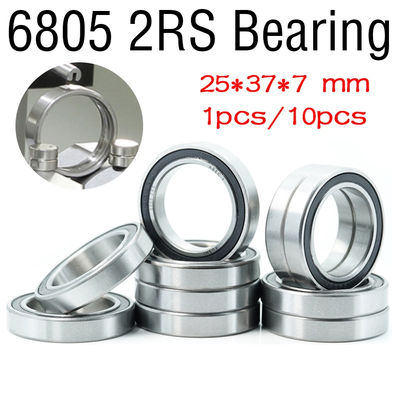 6805 2RS Bearing 25*37*7 mm ( 1 /10 PCS ) ABEC-1 Metric Thin Section ...