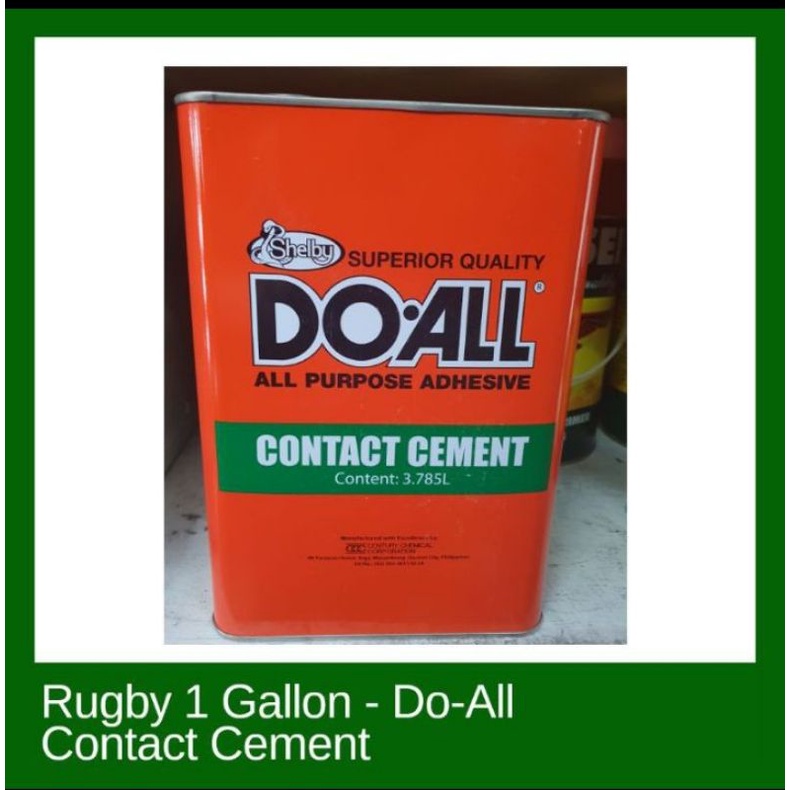 SHELBY DO ALL RUGBY CONTACT CEMENT ALL PURPOSE ADHESIVE GALLON PANDIKIT ...