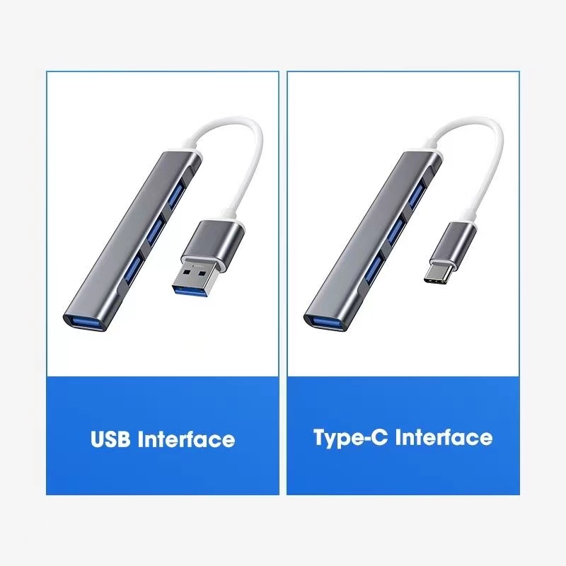 Type-C To 4 Usb Hub Expander Ultra-Thin Mini Portable 4-Port Usb 3.0 ...