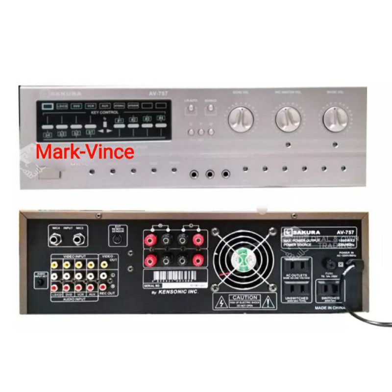 Sakura AV-757 Digital Karaoke Mixing Amplifier (1650 watts x 2 ) | Shopee Philippines