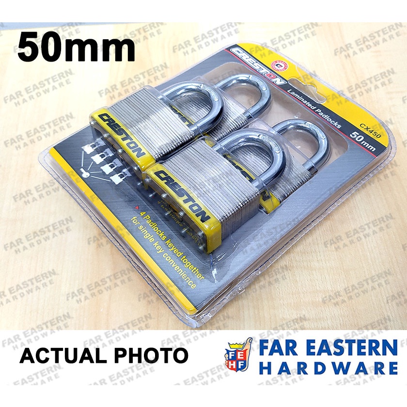 CRESTON Padlock 4pcs Set Keyed Alike 40mm | 50mm CRDH | Shopee Philippines