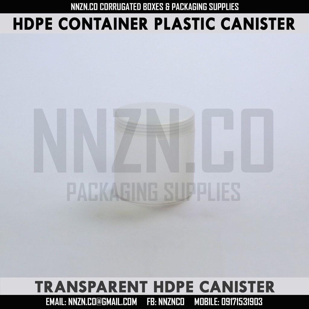 NNZN HDPE Plastic Container Canister Transparent Canister 1000ml 500ml ...