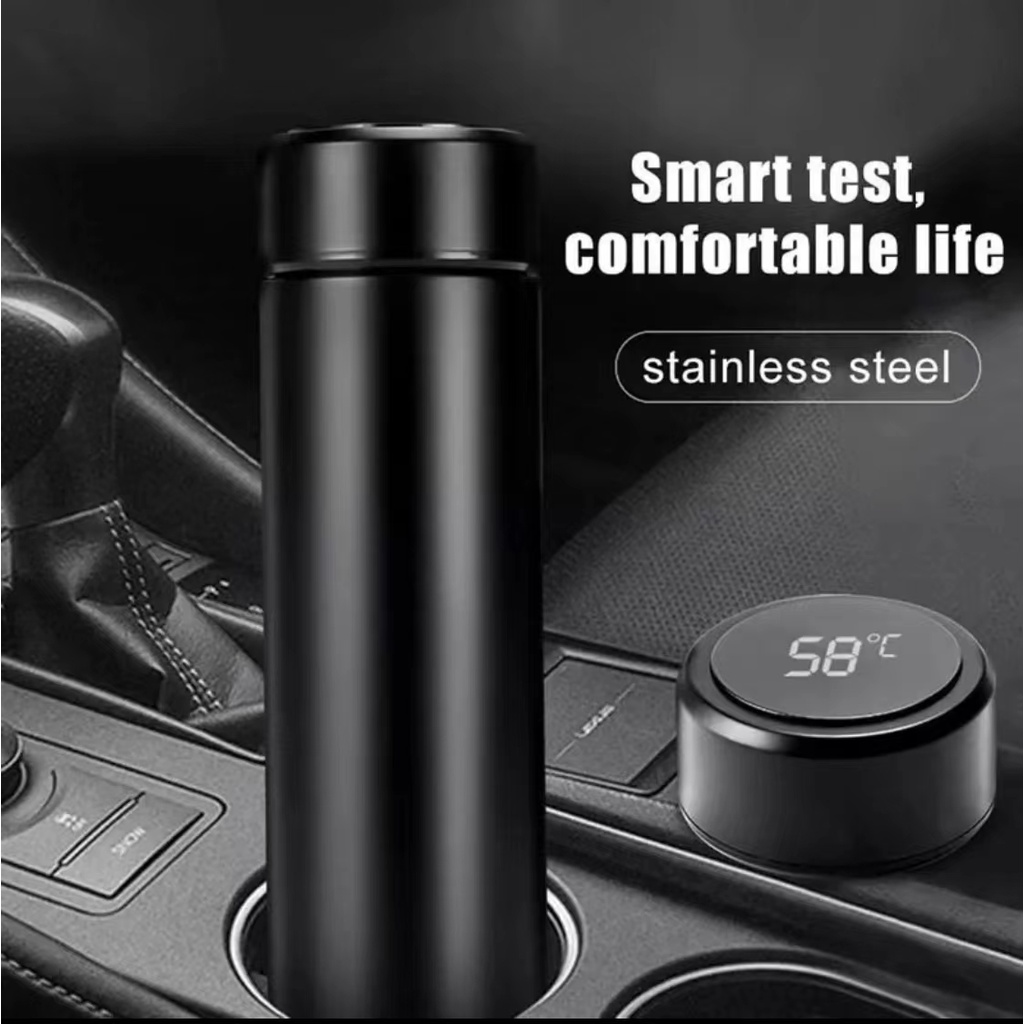 100%Original Smile LED Tumbler 500ml fashion smart Thermos Bottle LED ...
