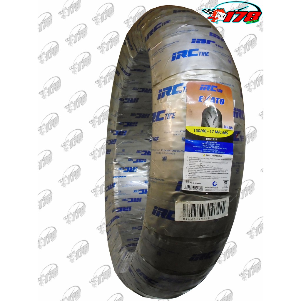 IRC exato tubeless tire 150-60-17 | Shopee Philippines