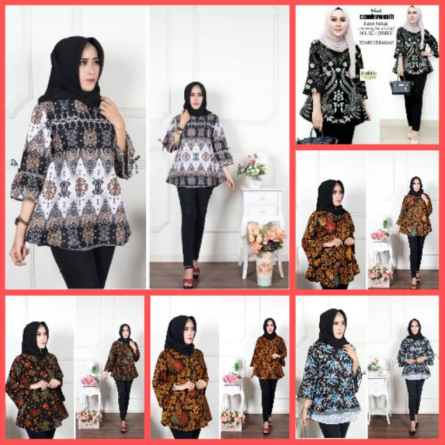 Batik DIAN Princess | Top BATIK Women MOTIF BATIK HRB026 | Shopee ...
