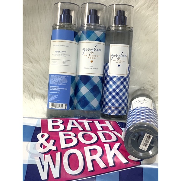BATH AND BODY WORKS “GINGHAM” New Packaging Barcode & Dollar price is ...