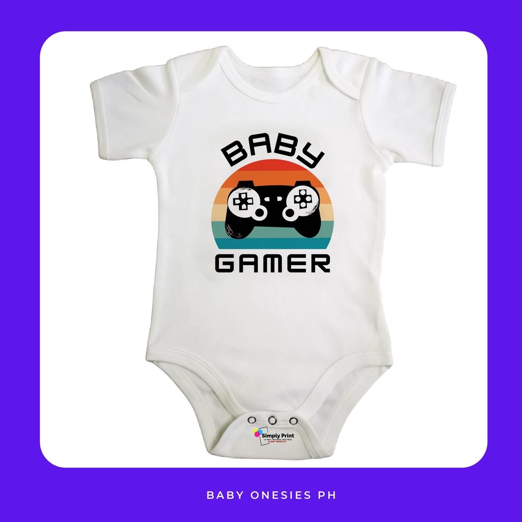 Gamer Baby Onesie 0-12 months Cotton Bodysuit Game Controller Outfit ...