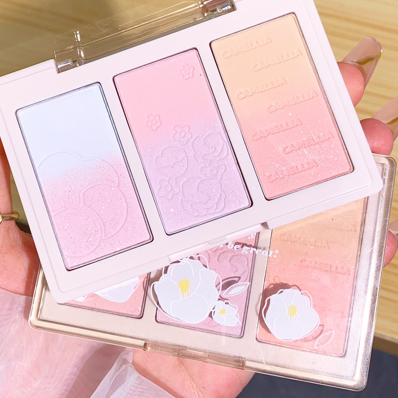 XIXI 3 Colors Contouring Powder Tray Pearlescent Fine Flash Brighten ...